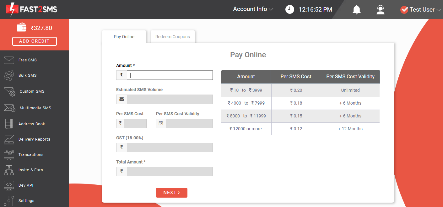 SMS Price & How to purchase SMS in Fast2SMS?
