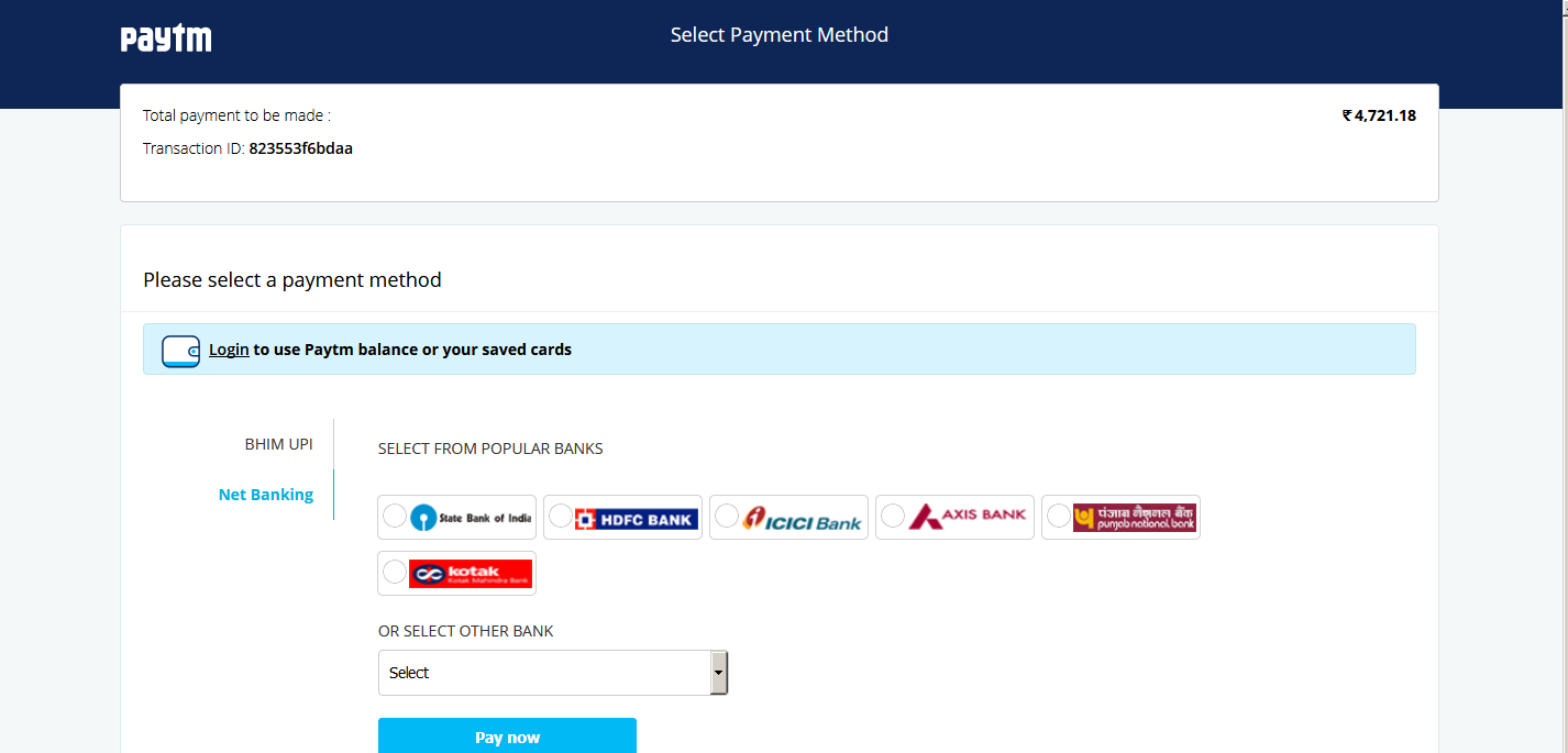 Payment Modes in Fast2SMS