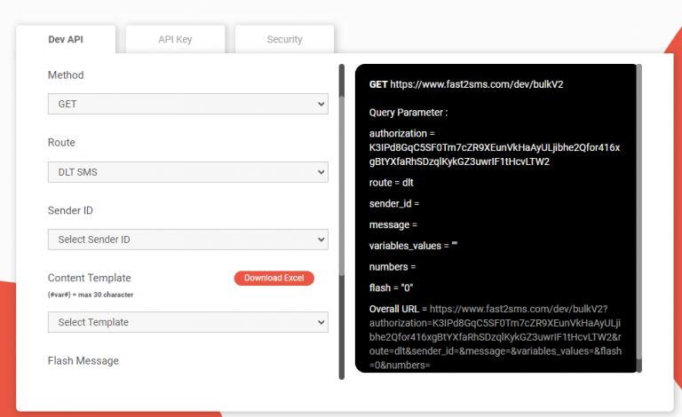 Steps to send SMS from Dev API