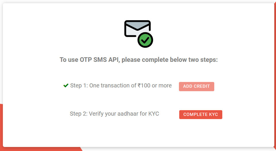 How To Complete OTP SMS KYC