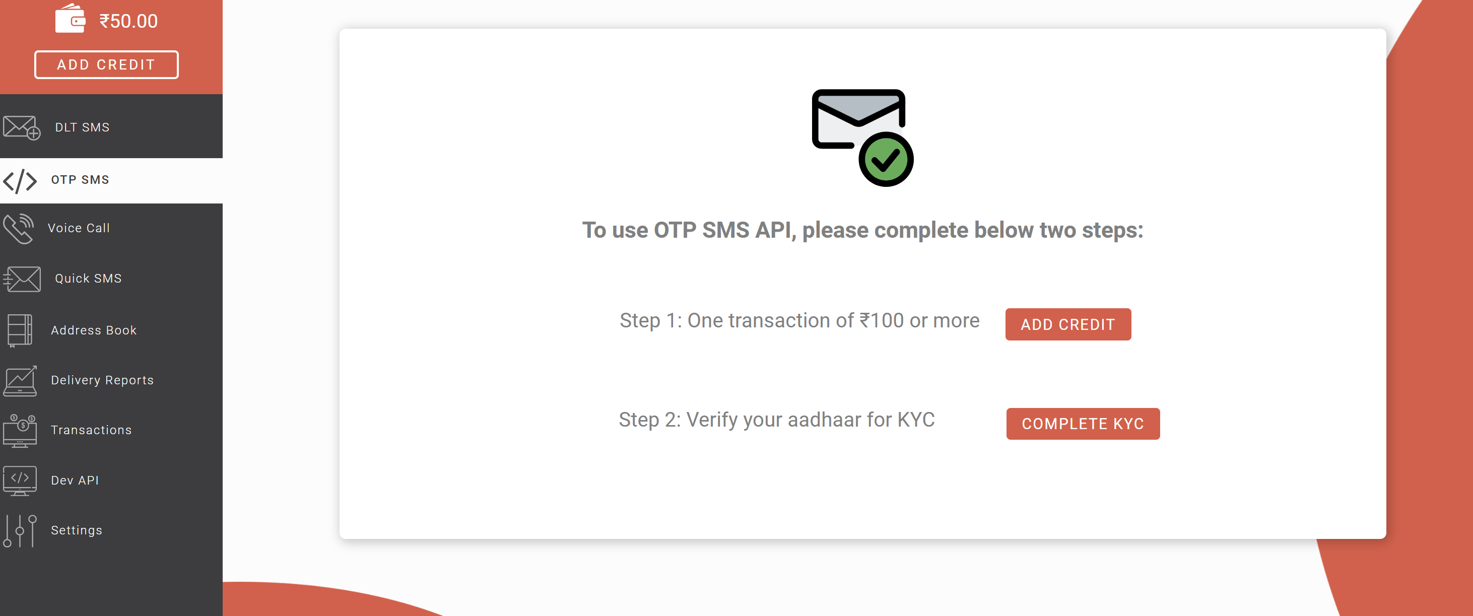 How To Complete OTP SMS KYC