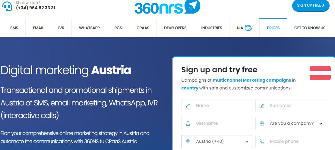 Bulk SMS Provider In Austria